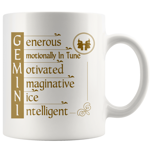 Gemini Zodiac Coffee Mug - Constellation Coffee Cup - Great Gift For H ...